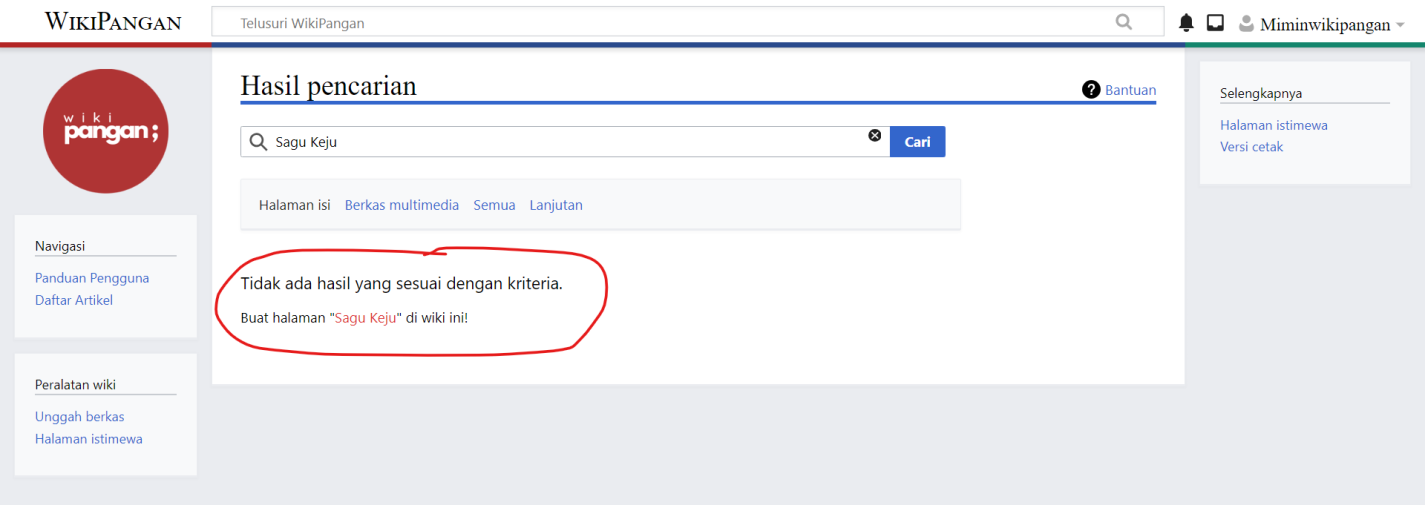 Komunitas:Panduan Pengguna - WikiPangan